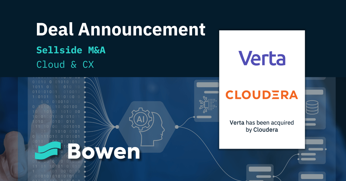 Verta Acquired by Cloudera - Bowen